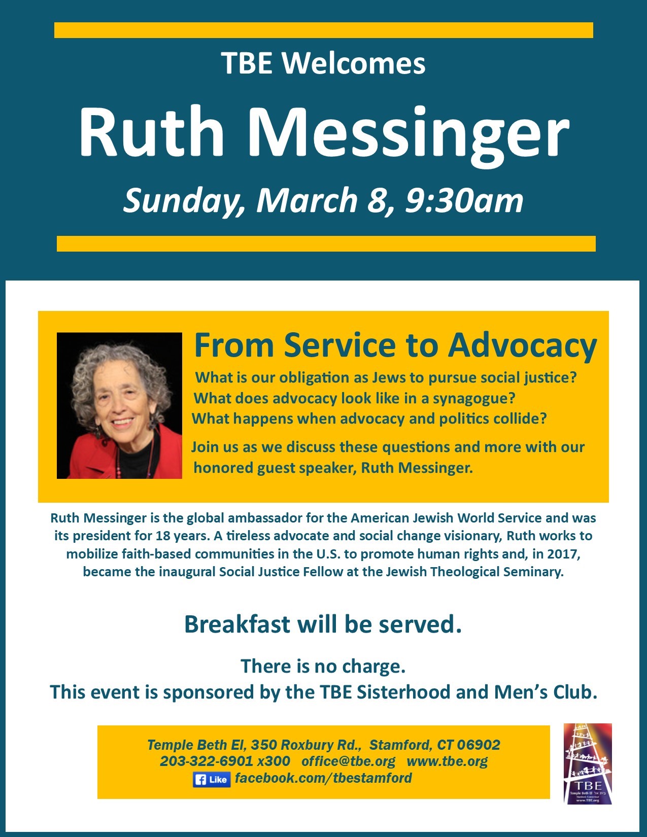 Messinger-Flyer - Temple Beth El