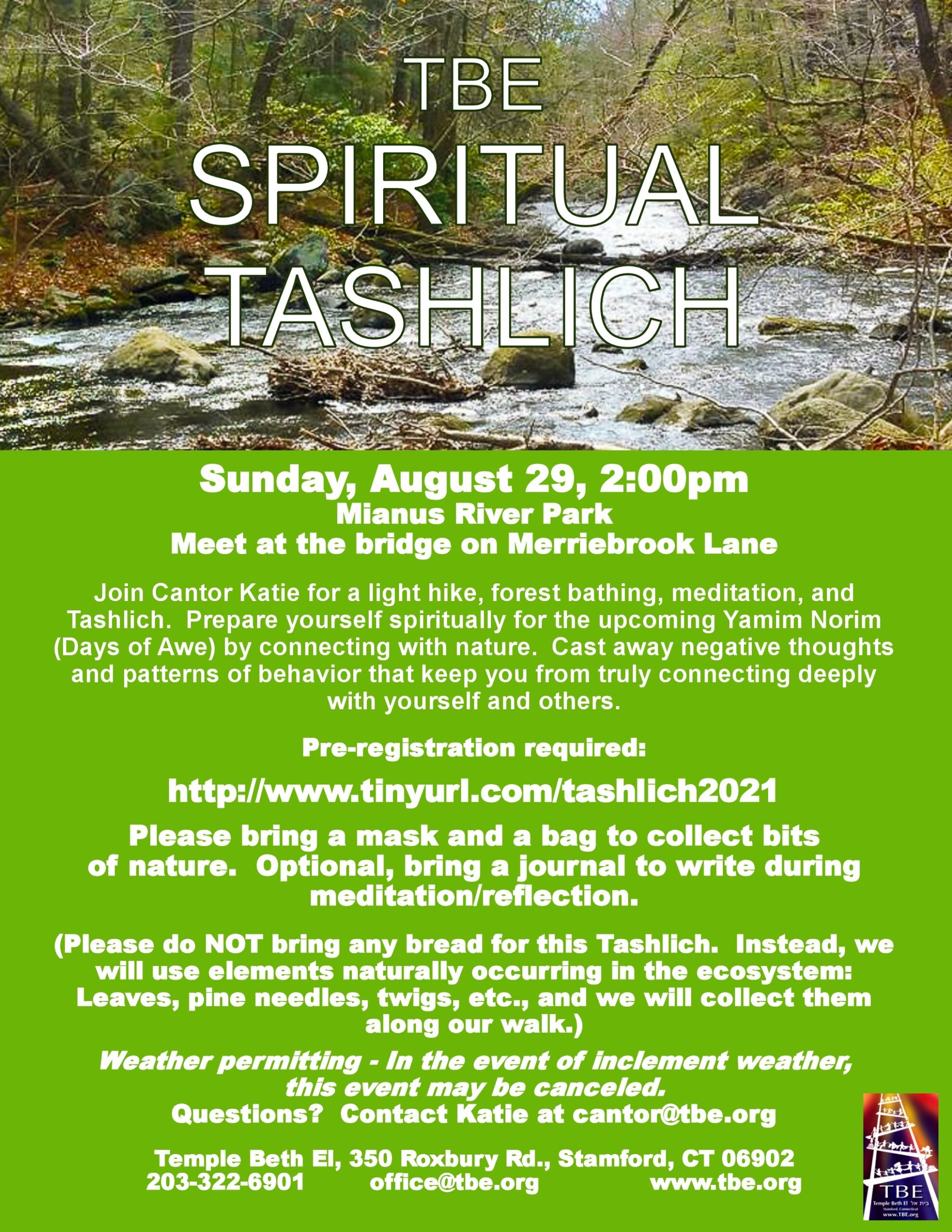 Spiritual Tashlich - Temple Beth El